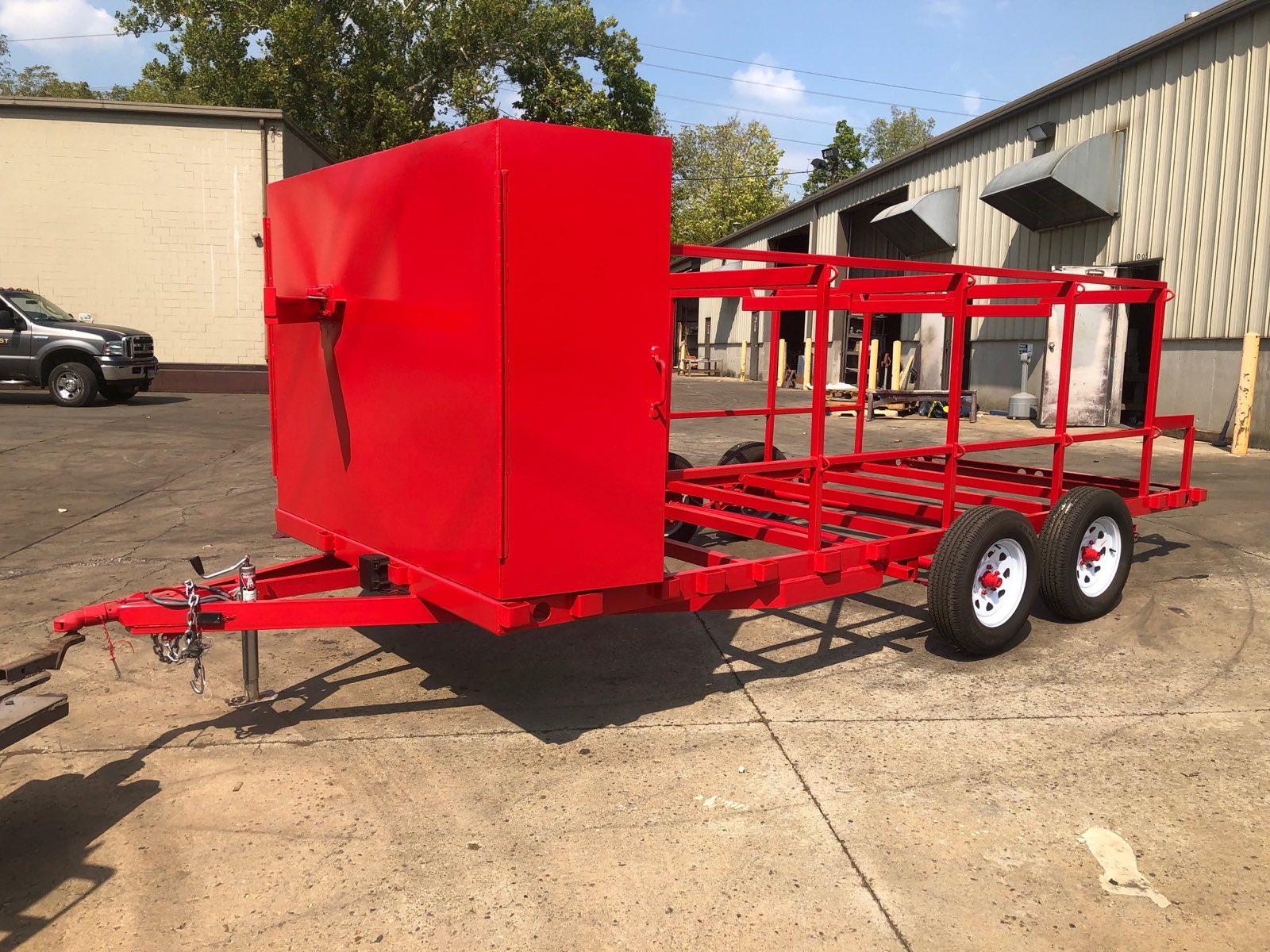 Industrial Coatings Painted Fire trailer - Hyblast Sand Blasting ...